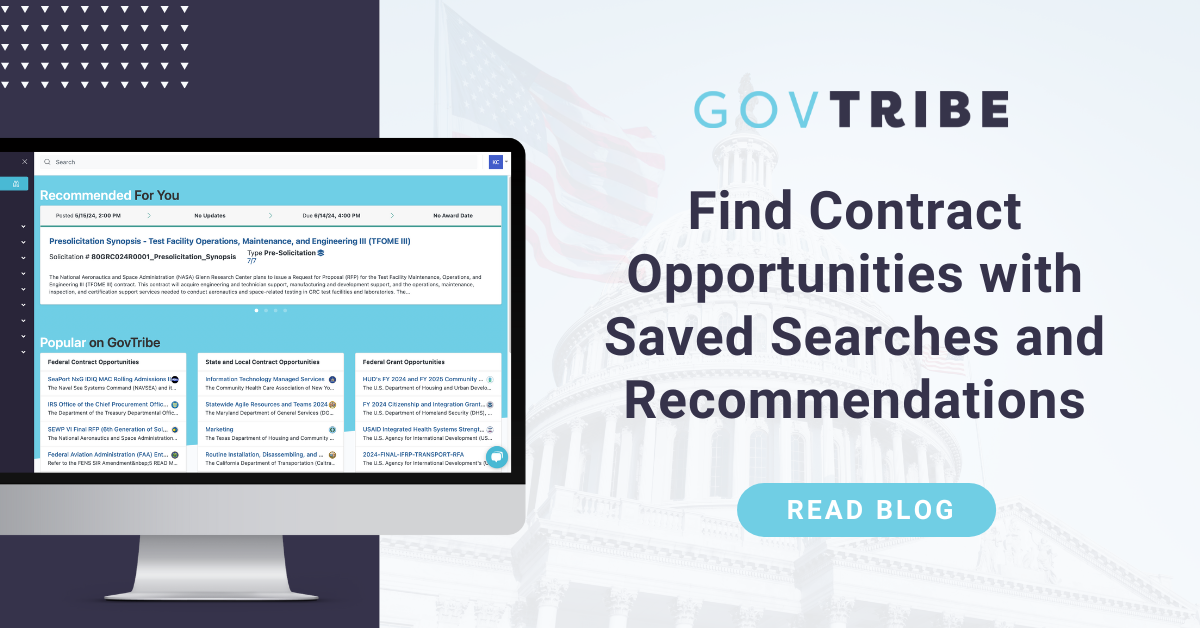 Find Contract Opportunities with Saved Searches and Recommendations